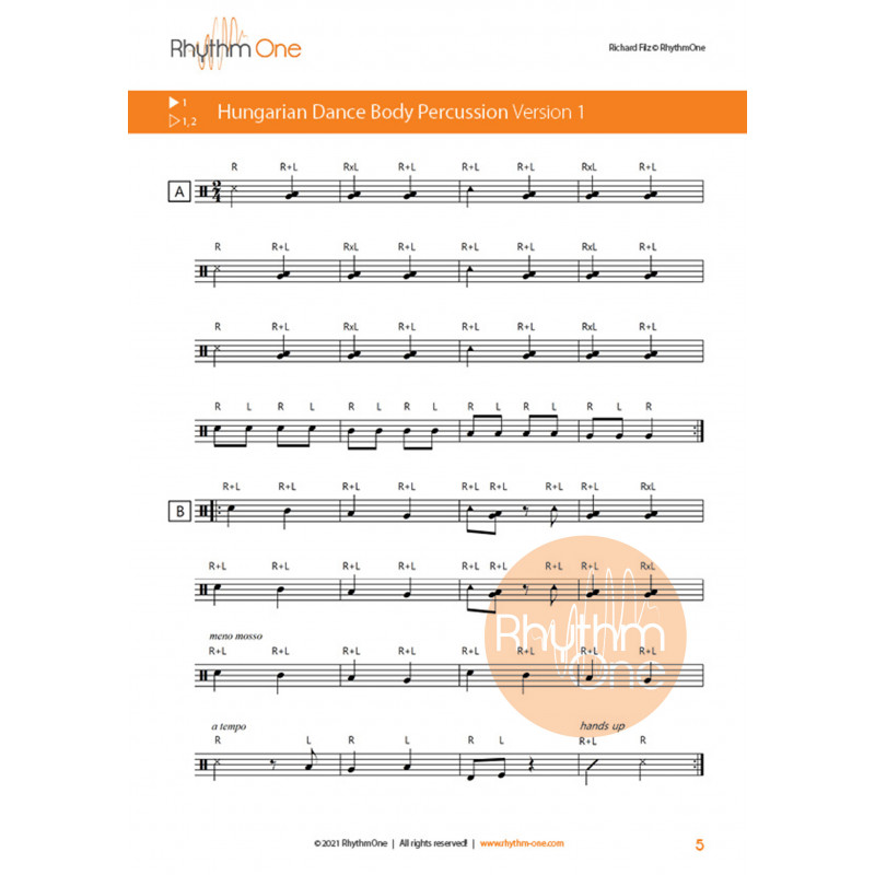 Hungarian Dance Body Percussion (Richard Filz) German Version